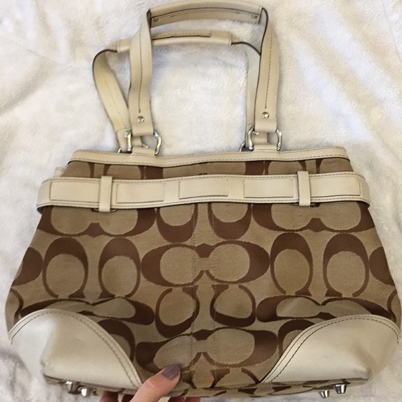 Coach | Bags | Coach Hampton Large Signature Python Handbag | Poshmark